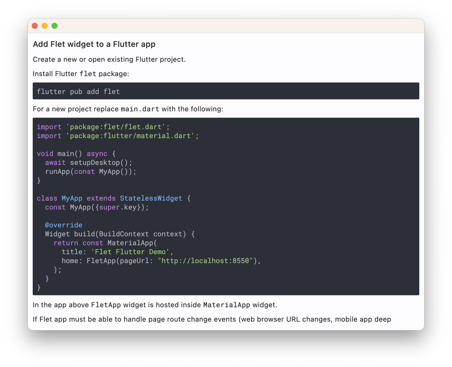 Markdown Flet